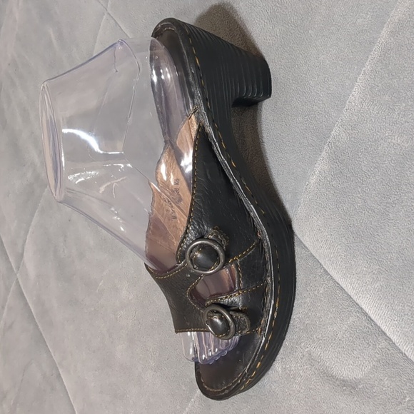 Born | Shoes | Boc Born Concept Sandals Hells Black Leather Size 7 ...